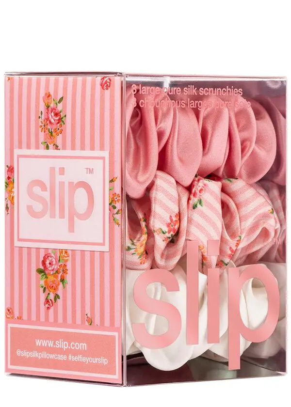 Slip Pure Silk Large Scrunchies - Petal