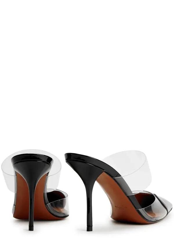 Alaïa Coeur 90 Patent Leather Mules - Black