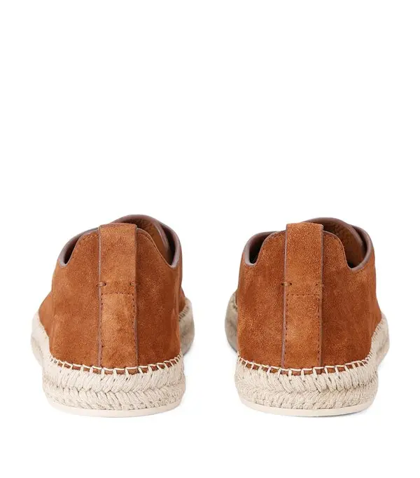 Zegna Suede Triple Stitch Espadrilles