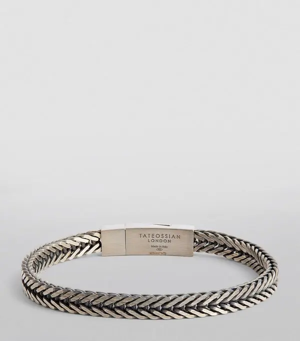 Tateossian Sterling Herringbone Chain Bracelet