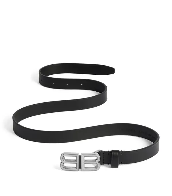 Balenciaga Leather Hourglass Belt - Black