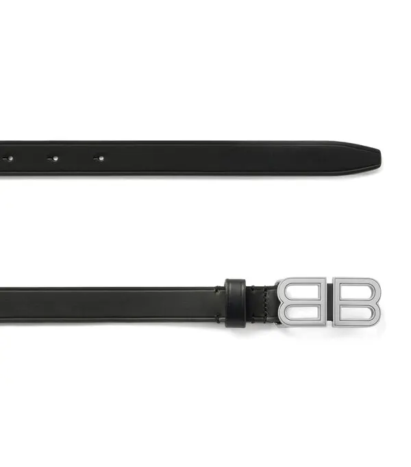 Balenciaga Leather Hourglass Belt - Black