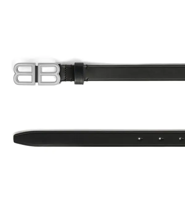 Balenciaga Leather Hourglass Belt - Black