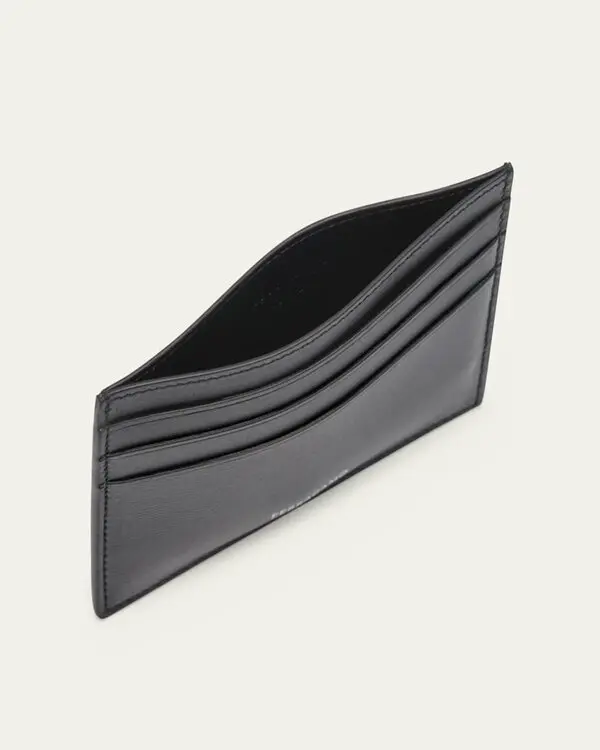 FERRAGAMO Slim Leather Card Holder - Black