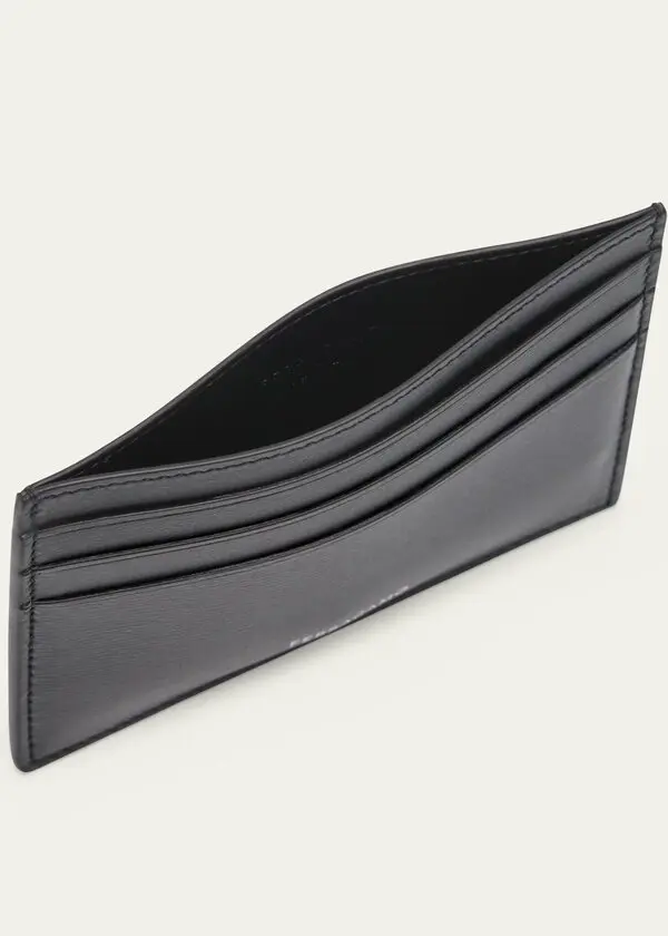 FERRAGAMO Slim Leather Card Holder - Black