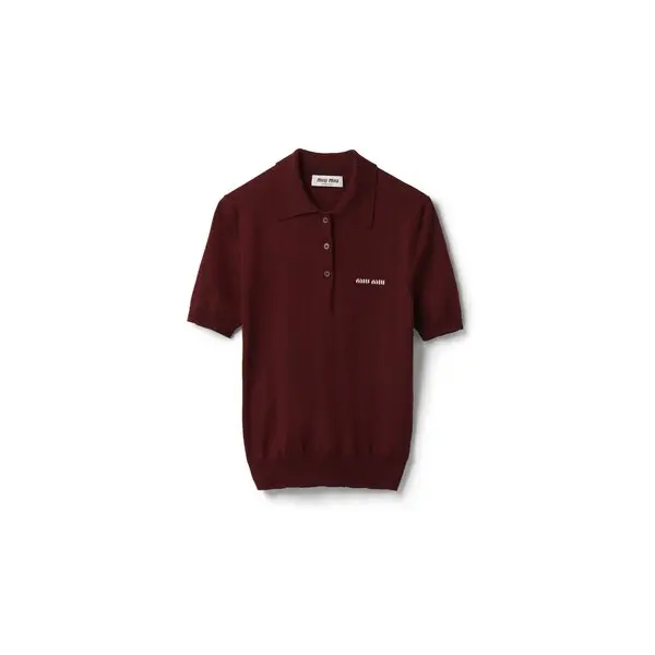 Miu Miu Wool Knit Polo Shirt