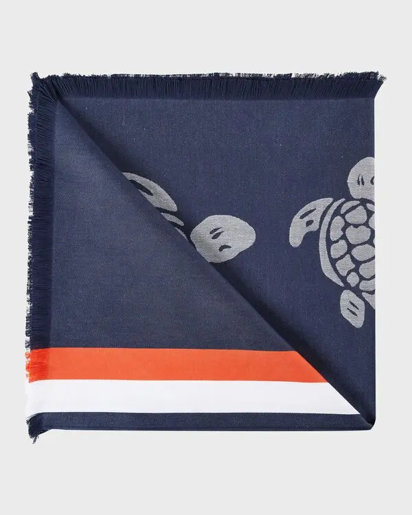 Vilebrequin Big Towel Ronde Des Tortues Towel Seabreez - Blue