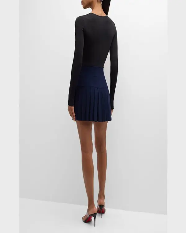 Norma Kamali Pleated Mini Skirt