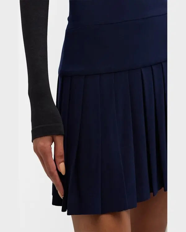 Norma Kamali Pleated Mini Skirt