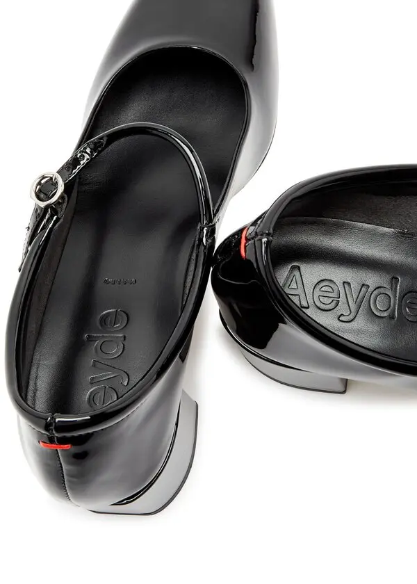 AeydĒ Aline Patent Leather Mary Jane Pumps