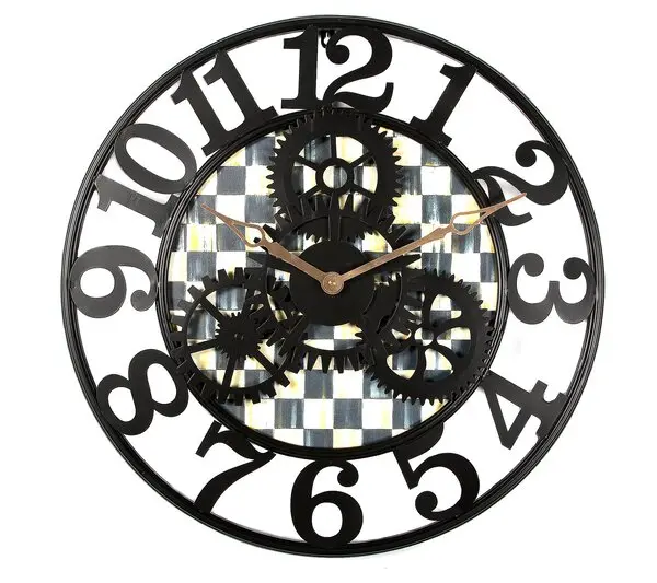 MACKENZIE-CHILDS Courtly Check Small Farmhouse All Clock - One-color
