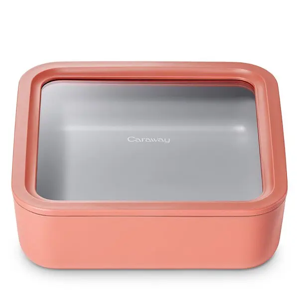 CARAWAY 10 Cup Nonstick Square Glass Food Container - Perracotta