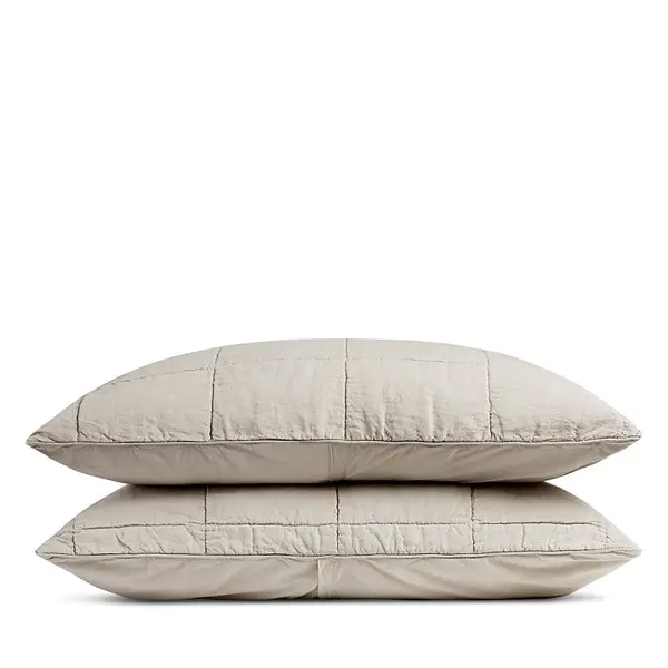 PARACHUTE Linen Box Quilted King Sham, Set Of 2 - Bone