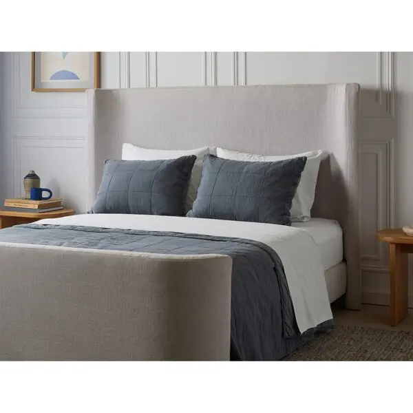 PARACHUTE Linen Box Quilted King Sham, Set Of 2