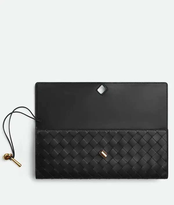 Bottega Veneta Intrecciato Leather Clutch