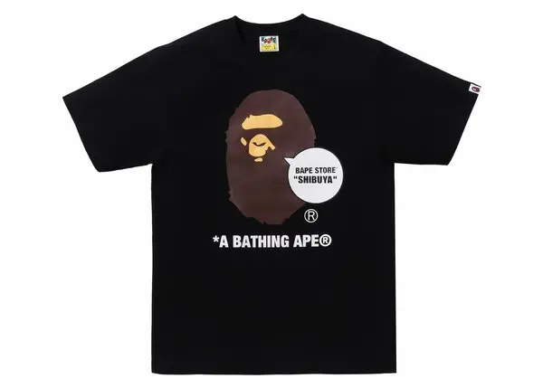 A BATHING APE Store Shibuya Ape Head Tee Shirt - Black