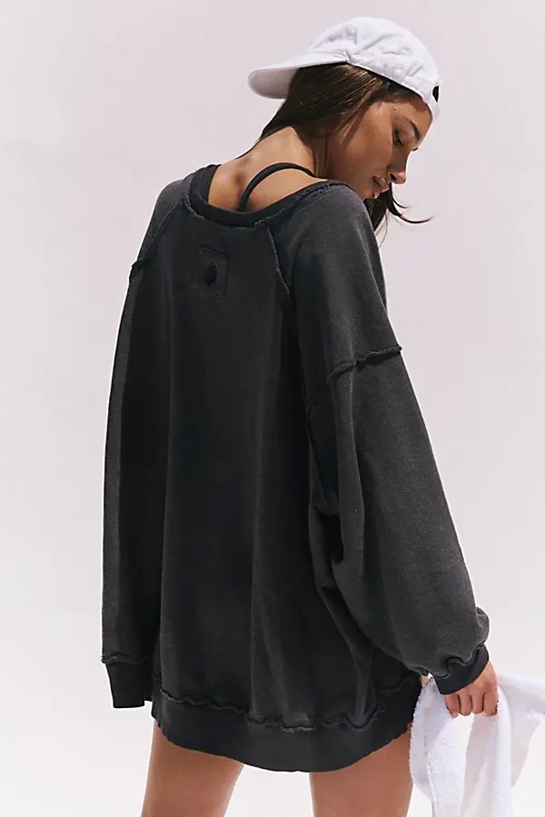 Free People One To Beat Pullover - Black