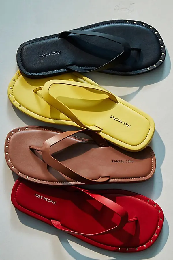 Free People Sona Thong Sandals - Lemon