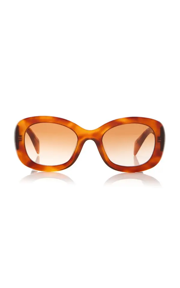 Prada Round-frame Acetate Sunglasses - Brown