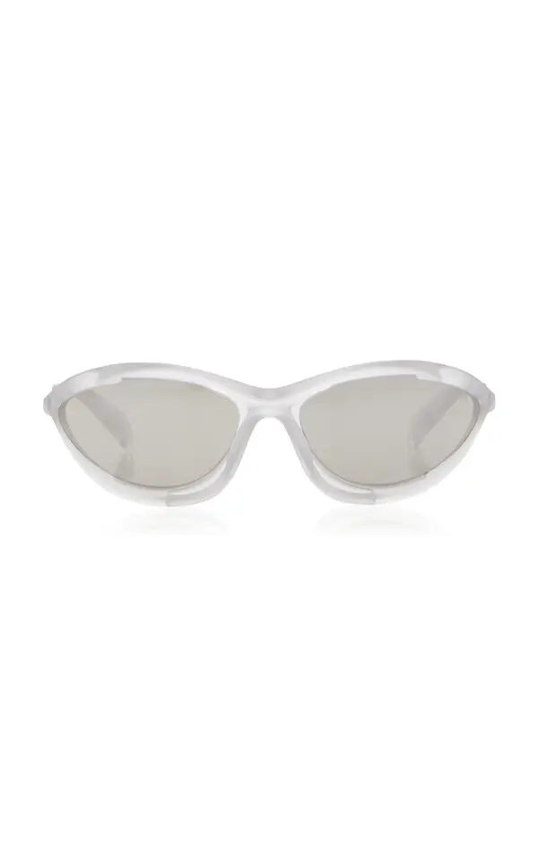 Prada Round-frame Acetate Sunglasses - Silver