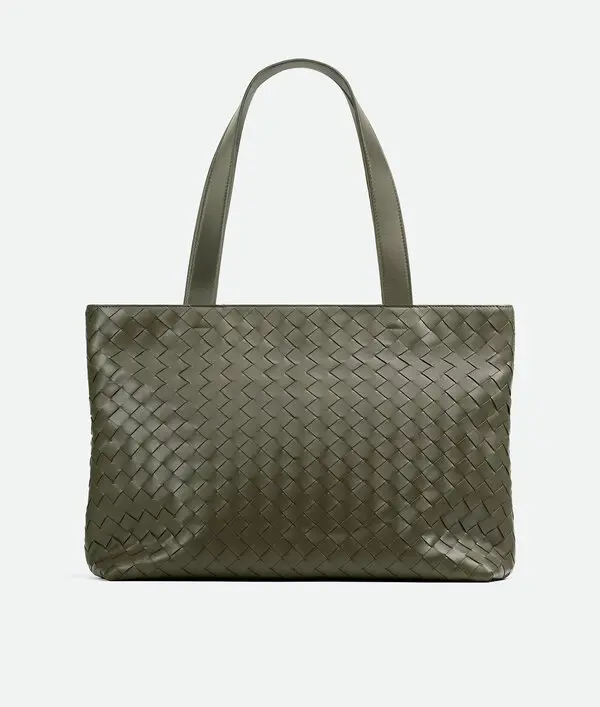 Bottega Veneta Small Intrecciato Zipped Tote - Crocodile