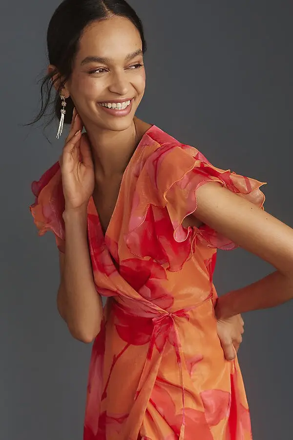 hutch orange dress Ridge Drop Waist Gown