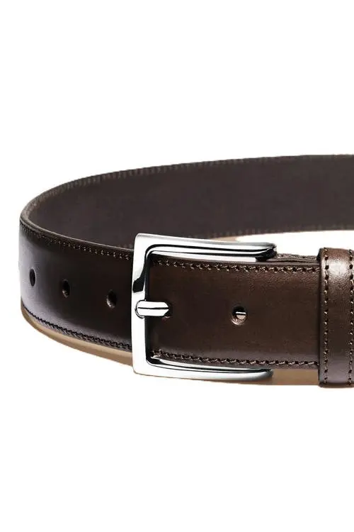CHARLES TYRWHITT Leather Belt - Chocolate Brown