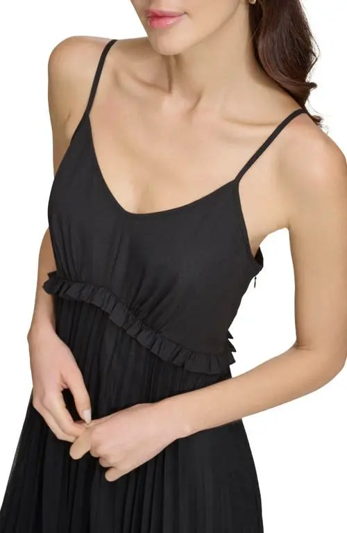 Dkny Sleeveless Pleated Maxi Dress