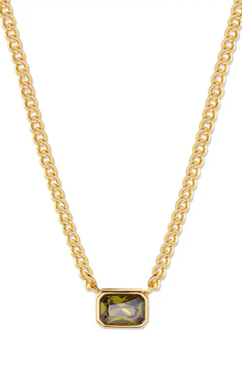 BROOK & YORK Jane Birthstone Pendant Necklace - Gold - August