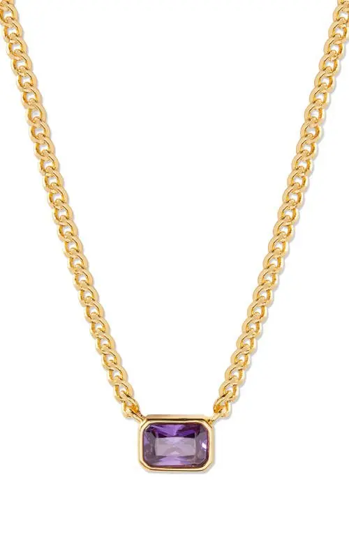 BROOK & YORK Jane Birthstone Pendant Necklace - Gold - February