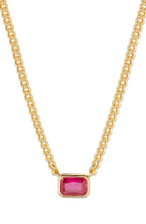 BROOK & YORK Jane Birthstone Pendant Necklace - Gold - July