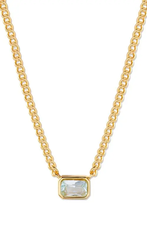 BROOK & YORK Jane Birthstone Pendant Necklace - Gold - March