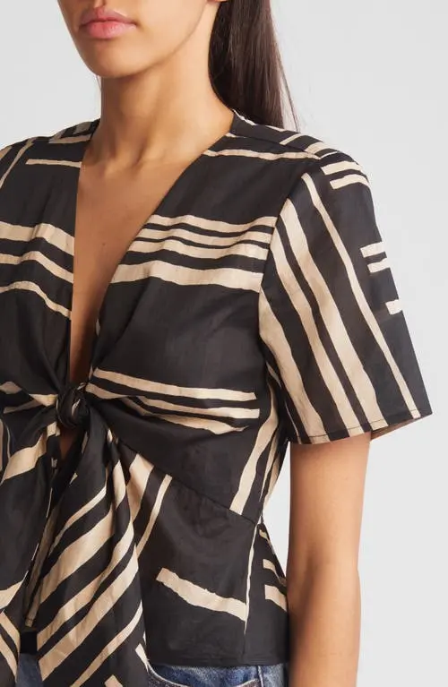 Rails Tia Directional Stripe Cotton Top