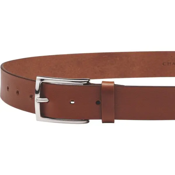 CHARLES TYRWHITT Leather Chino Belt - Tan