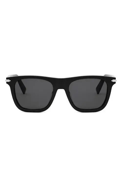 Dior Blacksuit S13i 53mm Geometric Sunglasses - Shiny Black/smoke