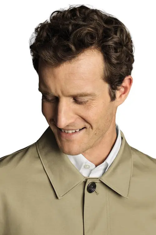 CHARLES TYRWHITT Classic Cotton Raincoat - Limestone