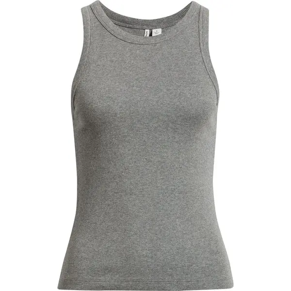 Nordstrom Everyday Cotton Rib Tank - Grey Dark Heather