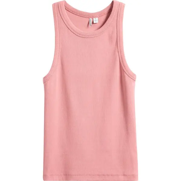 Nordstrom Everyday Cotton Rib Tank - Pink Compact