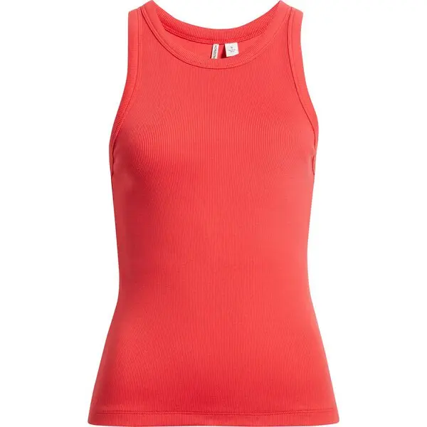 Nordstrom Everyday Cotton Rib Tank - Red Saucy