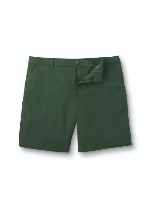 CHARLES TYRWHITT Cotton Slim Fit Shorts - Green
