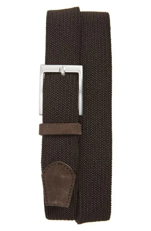 To Boot New York Woven Elastic Belt - Dark Brown