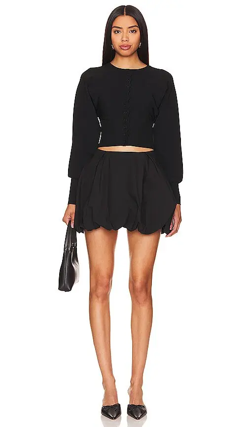 apres studio black bubble dress Monti Strapless Bubble Hem Mini Dress Black L main image 1