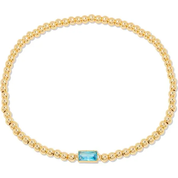 BROOK & YORK Kylie Birthstone Beaded Bracelet - Gold - December