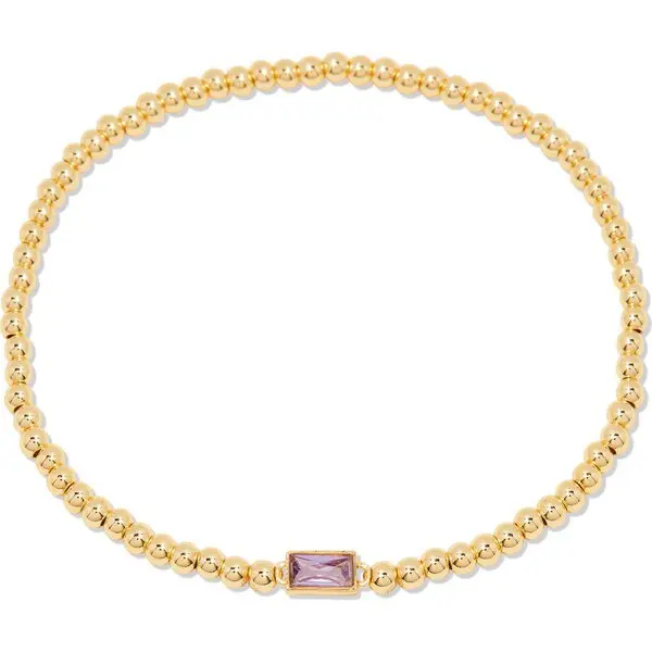 BROOK & YORK Kylie Birthstone Beaded Bracelet - Gold - June