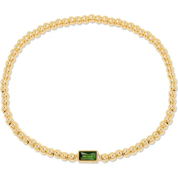 BROOK & YORK Kylie Birthstone Beaded Bracelet - Gold - May