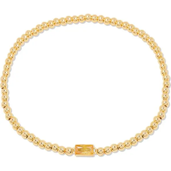 BROOK & YORK Kylie Birthstone Beaded Bracelet - Gold - November