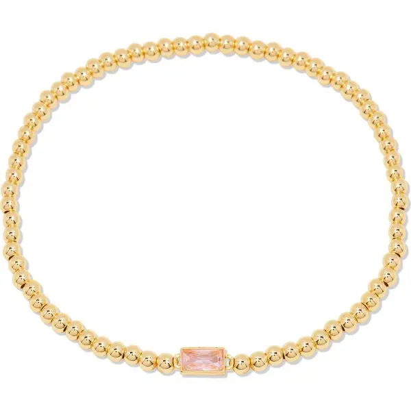 BROOK & YORK Kylie Birthstone Beaded Bracelet - Gold - October
