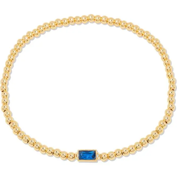 BROOK & YORK Kylie Birthstone Beaded Bracelet - Gold - September