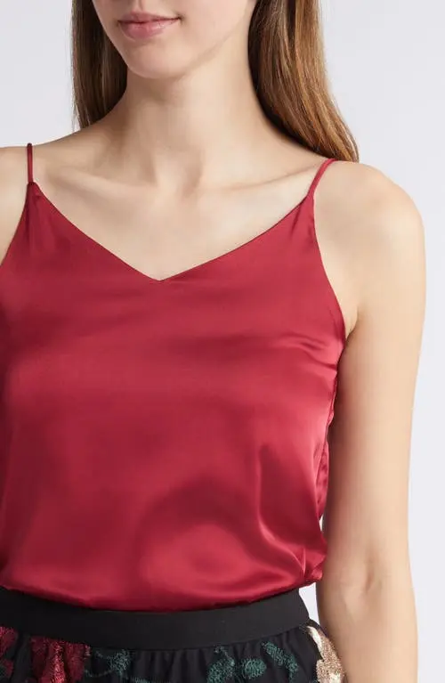 NIKKI LUND Bijou Satin Camisole - Red