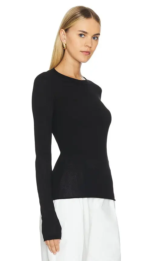 Cotton Citizen The Marbella Long Sleeve Top - Jet Black